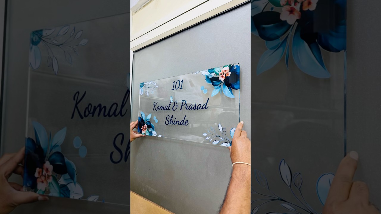Customised acrylic door name plates | Personalized door decor for your home and office