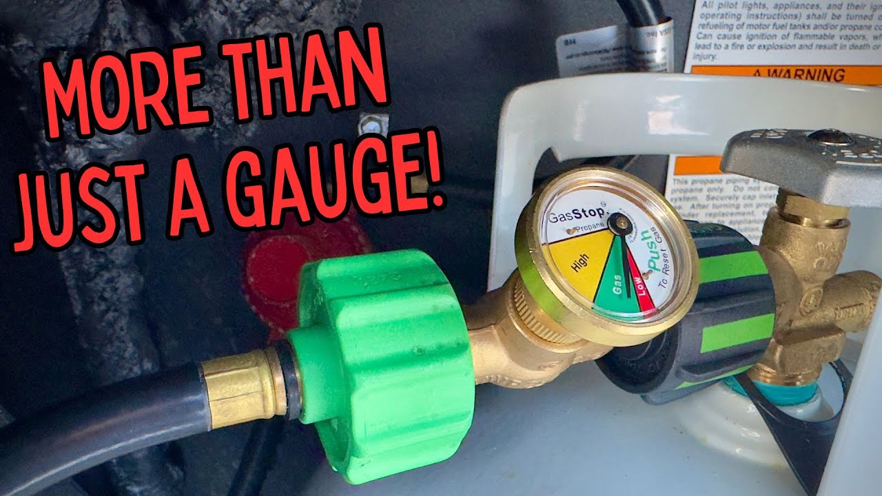 GasStop Propane Tank Gauge Install | Leak Detector & Emergency Shut-Off | Great for any Camper!