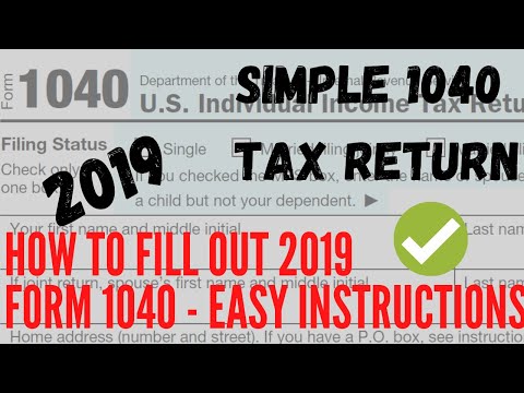 How to Fill 2019 Form 1040 - Easy Instructions #TAXRETURN #FORM1040 #USTAX
