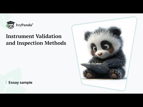 Instrument Validation and Inspection Methods | Research Paper Example