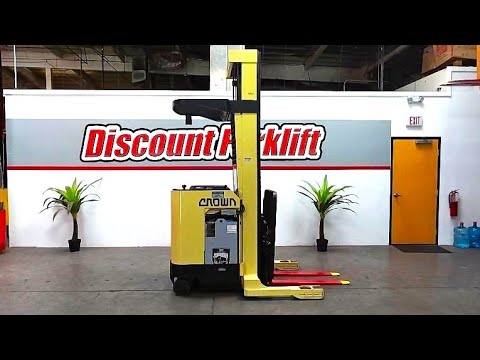 Crown RR3020-45 4,500 lbs Electric #8221 - Stand-Up Reach Narrow Forklift for Sale