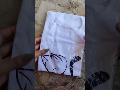 #unboxing #Flipkart cute kitty🐈 printed women white t-shirt