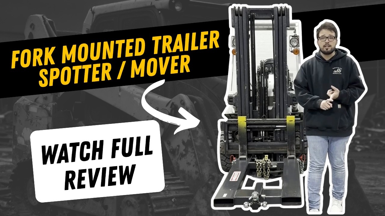 Haugen Fork Mounted Trailer Spotter Demo | Move Trailers with Skid Steer or Forklift