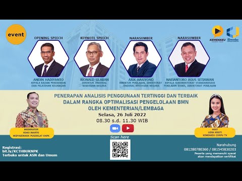 KEMENKEU CORPU TALK EP.50-Analisis Penggunaan Tertinggi Terbaik dlm Optimalisasi Pengelolaan BMN K/L