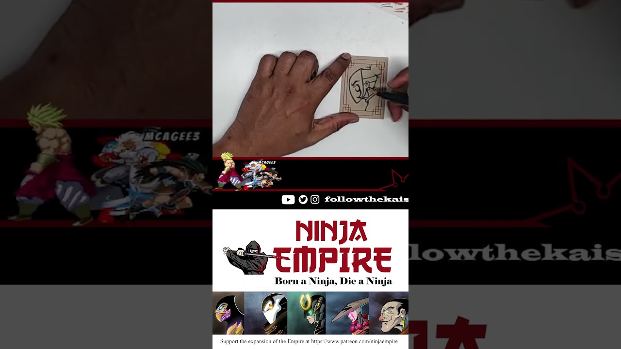Quick ninja guard marker drawing #anime #howtodraw #comicdrawing #ninja