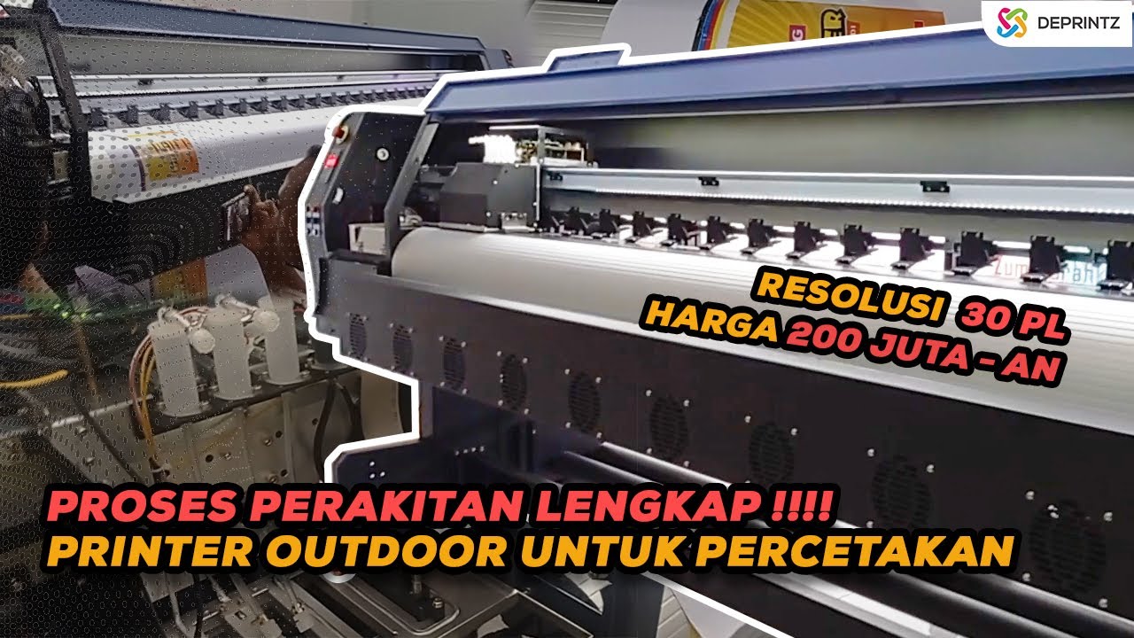PERAKITAN LENGKAP PRINTER DIGITAL OUTDOOR ATLAS G4 - PRINTER CANGGIH UNTUK CETAK BANNER & VYNIL.