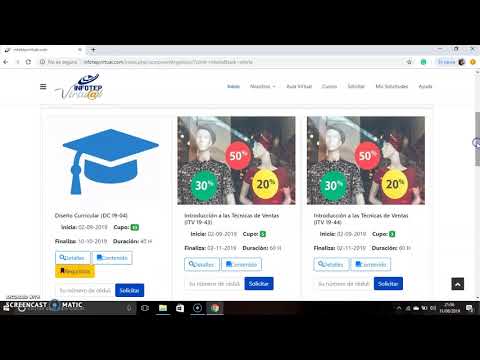 Infotep Virtual (seleccionar cursos)