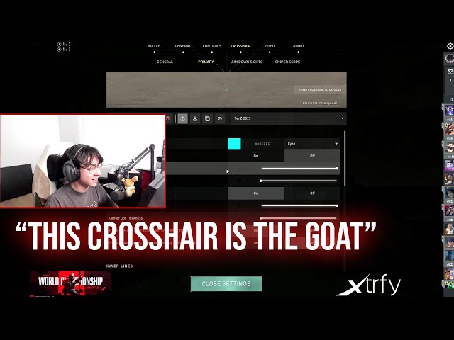 TenZ's crosshair code in Valorant, explained
