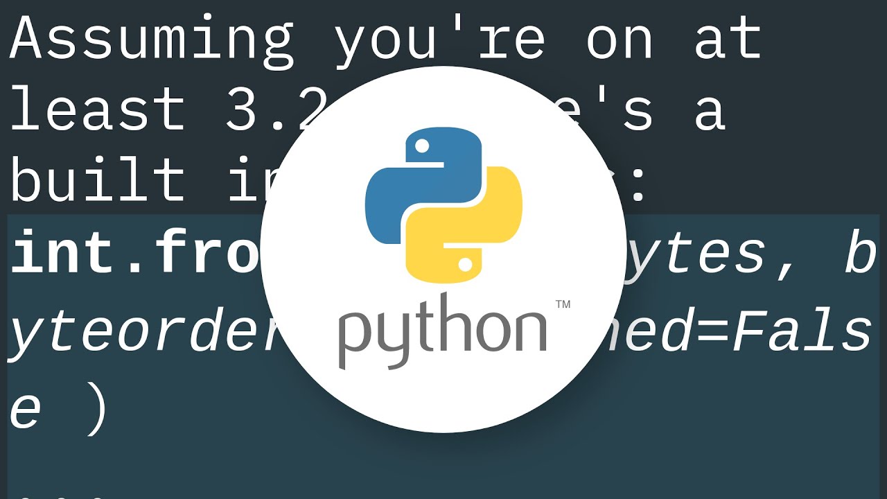 Convert bytes to int?