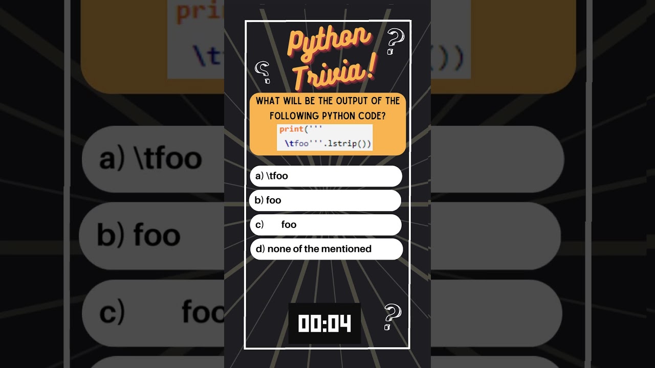 Python Trivia   String 103 #coding #python #techcommunity #shorts #trending #viral #datascience