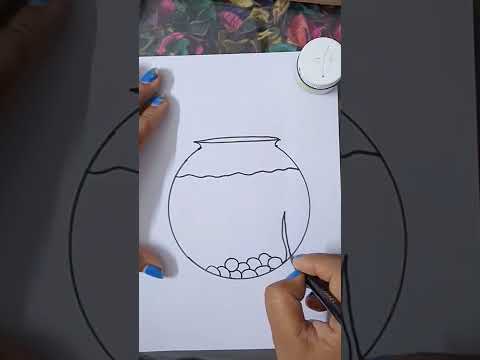 How To Draw Fish Bowl | Fish | Fish Bowl Drawing | Fish Bowl Drawing For Kids