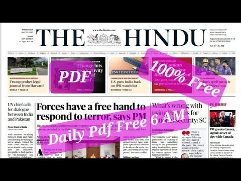 How to Download The Hindu Newspaper Pdf Free Daily #newspaperdownload