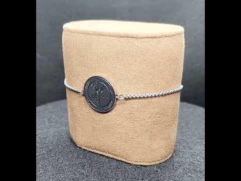 Fourth Pentacle of Jupiter + 72 names of God Bracelet Silver