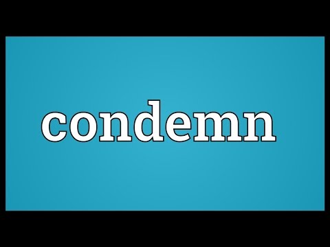 Condemn Meaning