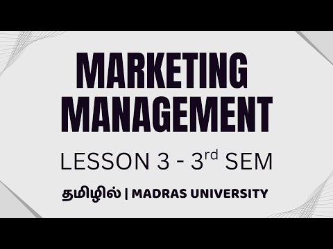 Lesson 3 | Marketing Management | E MARKETING | MBA | Madras University
