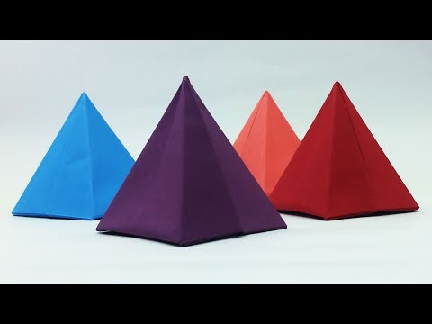 How to make Paper Pyramid Very Easy | Paper 3d Pyramid Tutorial For ...