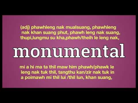 monumental meaning in English Ngawn
