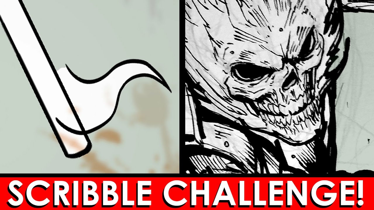 ART CHALLENGE - THE SCRIBBLE CHALLENGE! - DRAW WITH JAZZA'S ARTY GAMES!