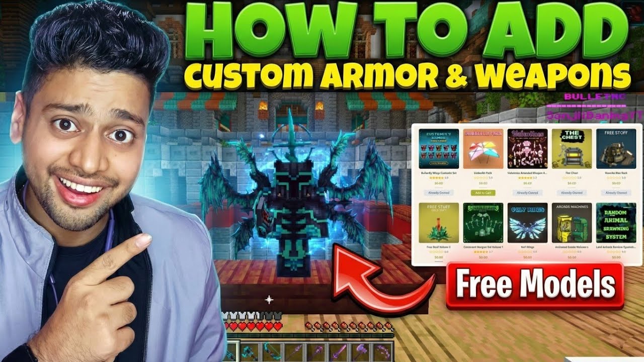 How To Add Custom Armor & Tools in Minecraft Server | How To Use ItemsAdder Plugin | ItemsAdder