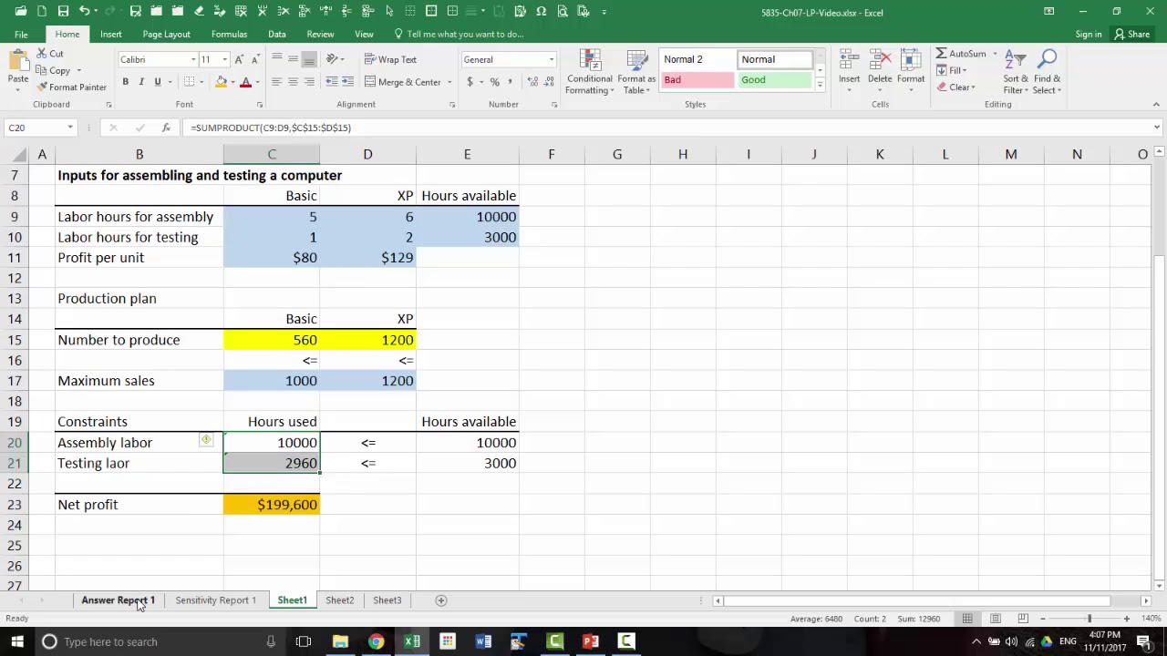 5835-Ch07-08-Example1-AnswerReport