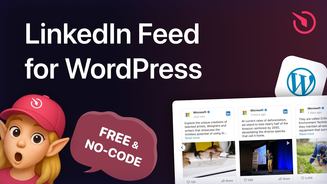 How to embed LinkedIn Feed to WordPress [FREE]