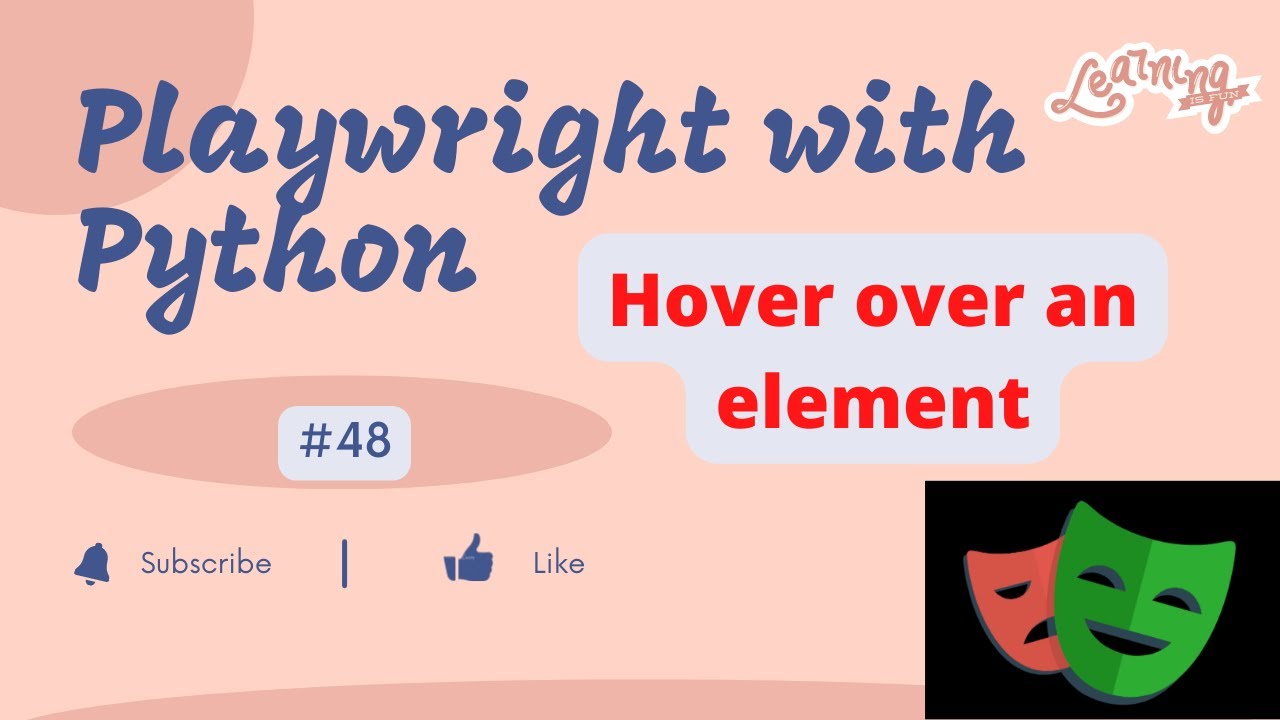 #48 Playwright with Python | Hover over an element using Playwright