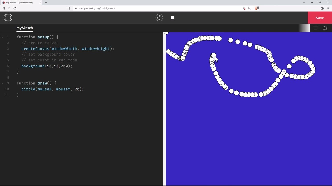 OpenProcessing tutorial.