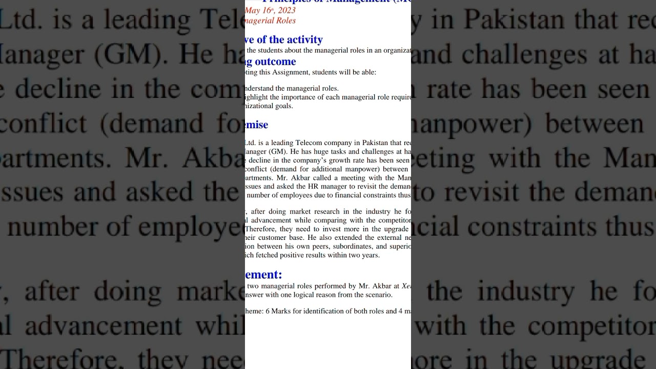 MGT503 Spring 2023 Assignment No 1 Solution|| MGT503 Assignment Solution|| Contact 03254613186.