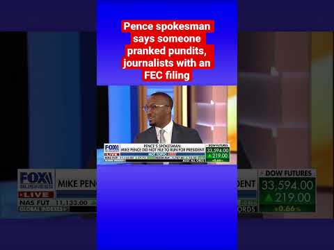Mike Pence’s spokesman shuts down the former VP’s candidate filing as a fake #shorts