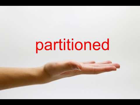 How to Pronounce partitioned - American English