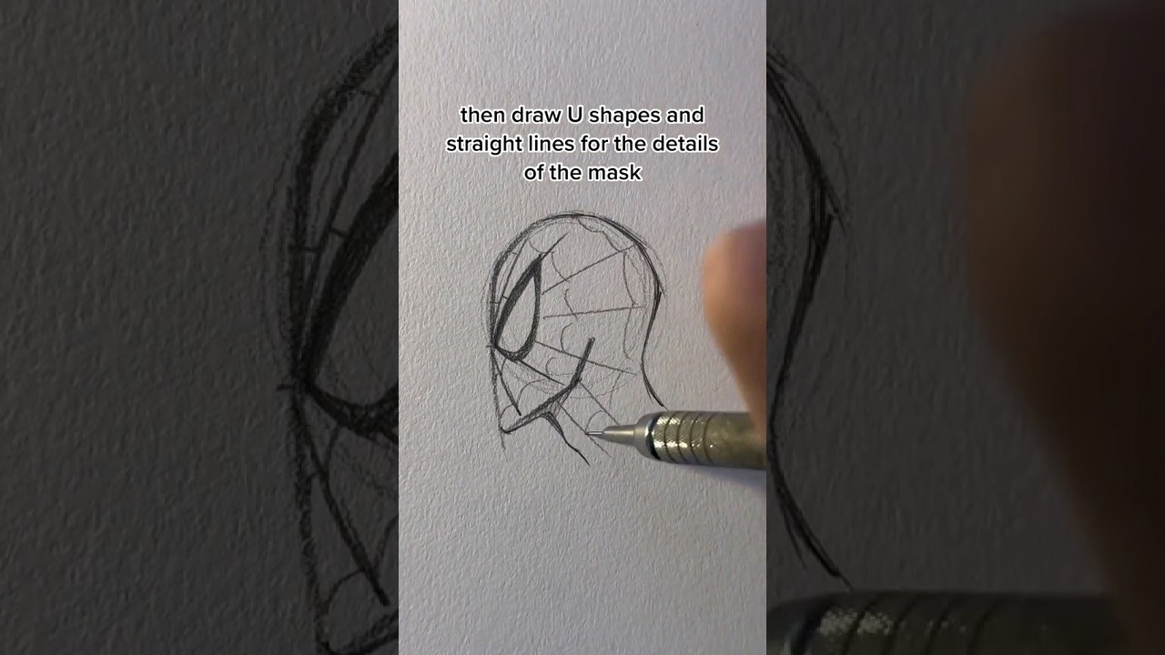 how to draw Spiderman in 5sec #spiderman #art #sketch