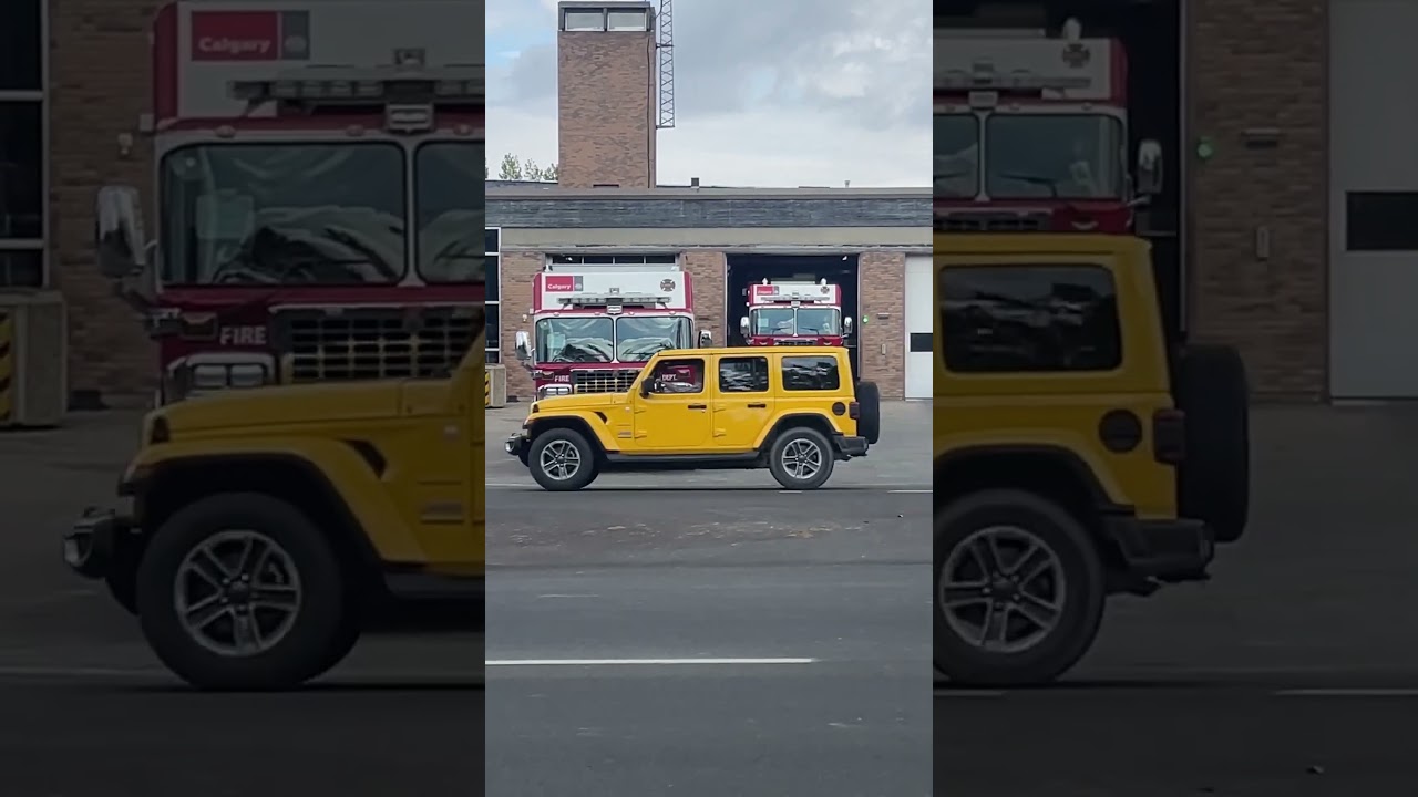 **SIRENS/AIR HORN** Calgary Engine & Hazmat 17 Showing Some Love As They Leave Quarters | CFD