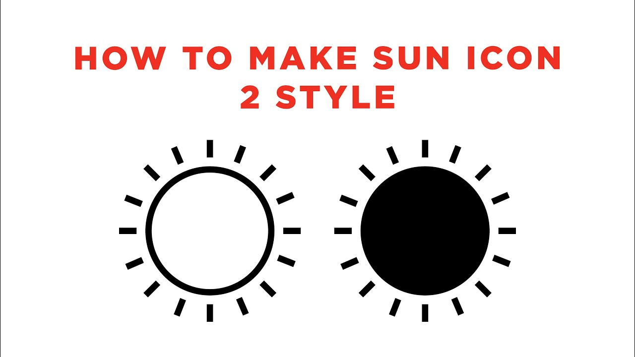 HOW TO MAKE SUN ICON ADOBE ILLUSTRATOR FOR BEGINNER