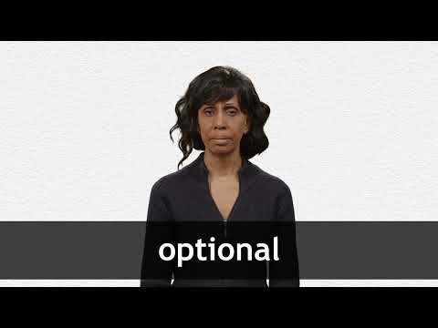 OPTIONAL - Definition & Translations | Collins English Dictionary