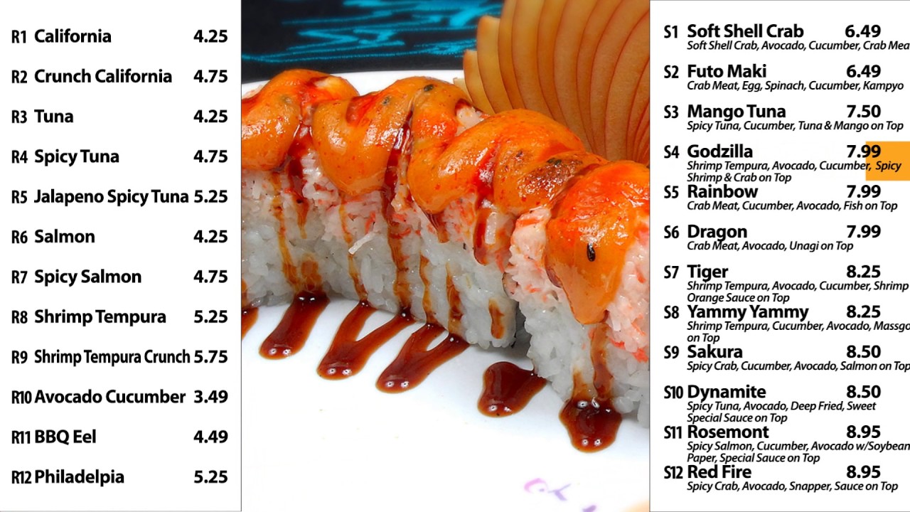 SAKURA SUSHI MENU / Sushi Rolls