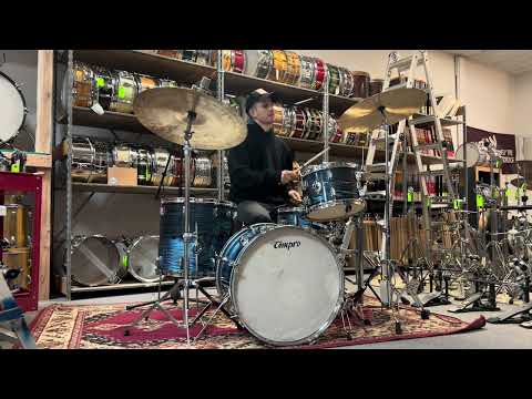 Vintage Tempro Blue Strata Drum Set | Reverb