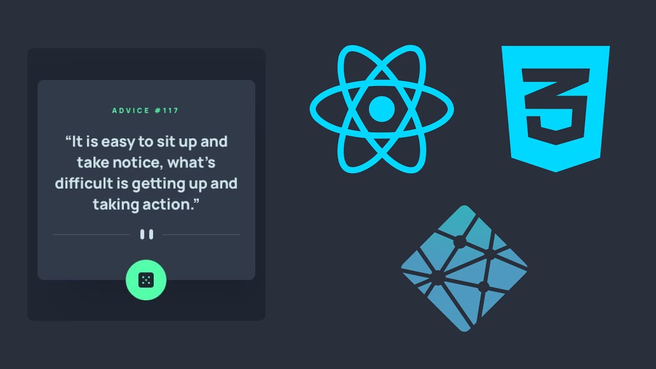 (ReactJs) Advice Generator App - Frontend Mentor Challenge