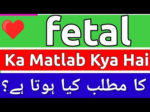 Fetal Meaning In Urdu | Fetal Ka Matlab Kya Hota Hai | Fetal Ka Meaning Kya Hai | Fetal Ka Matlab