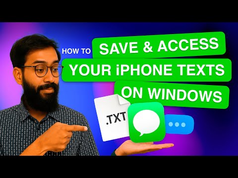 How To Save & Access Your iPhone Texts on Windows