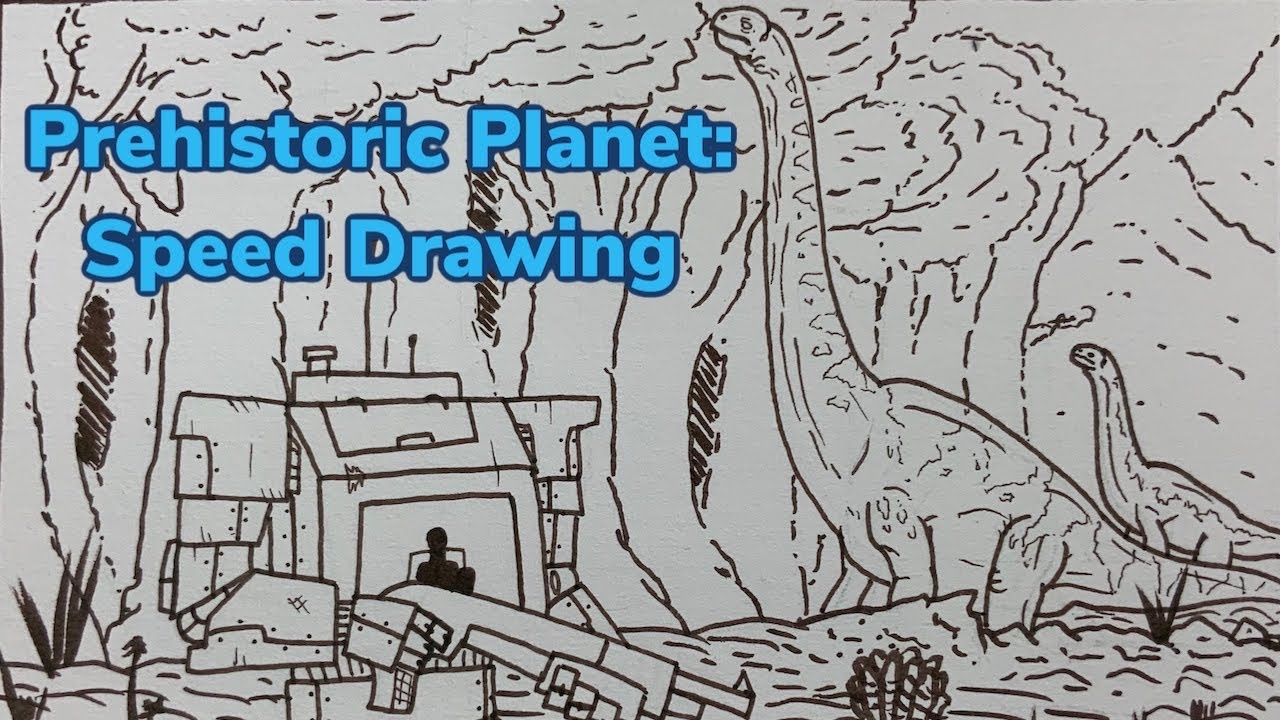Prehsitoric Alien Planet | Speed Drawing