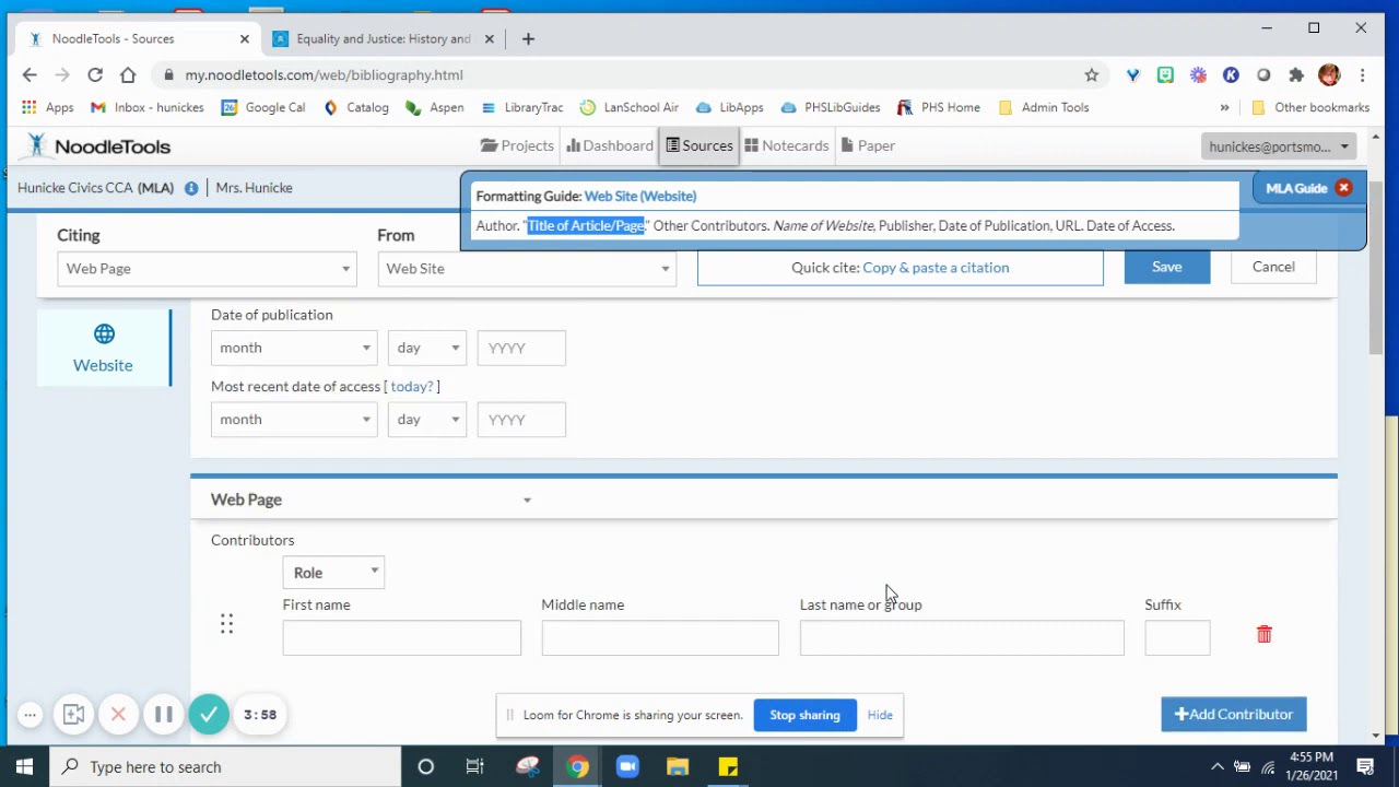 How to Cite a Source (Website) in NoodleTools