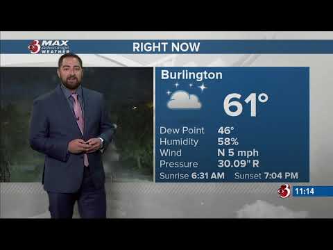WCAX weather 9/15/2019 at 11PM