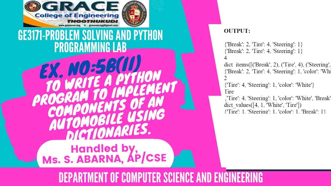 GRACE COE-CSE-GE3171-Problem Solving and Python Programming Laboratory-Ex5b(ii)