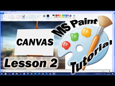 MS Paint Tutorials Lesson 2 CANVAS Size and Other Properties
