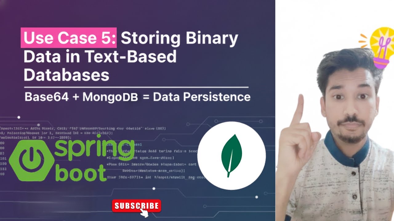 Use Case 5: Storing Binary Data in Text Based Databases #springboottutorial