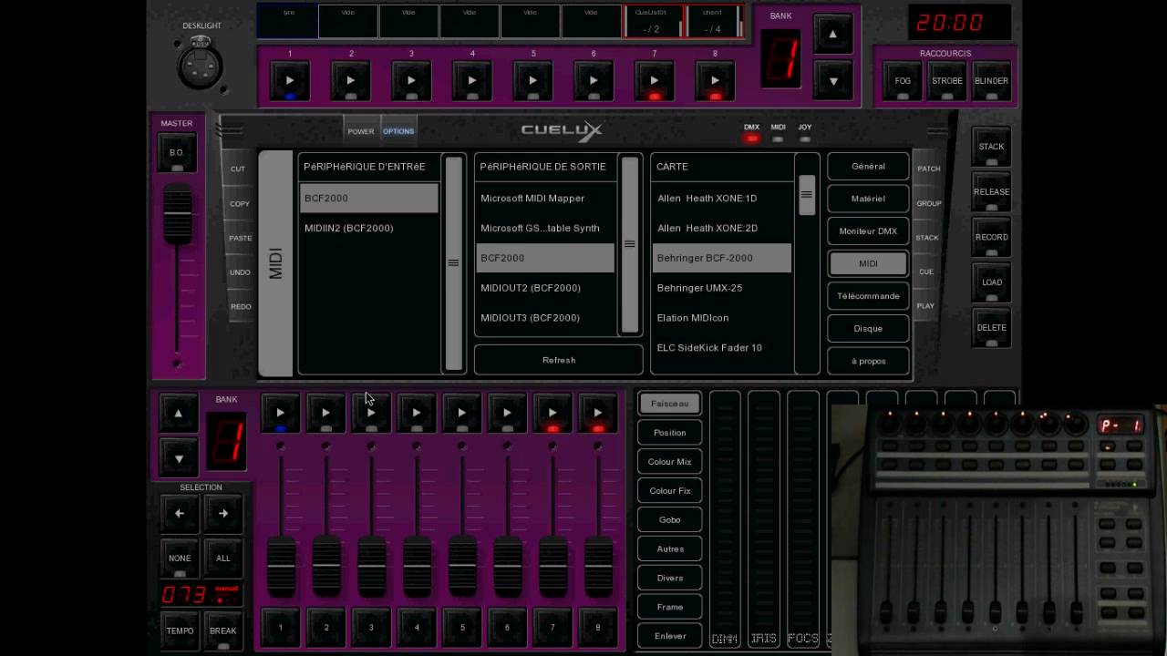 Cuelux Tutorial - MIDI - French