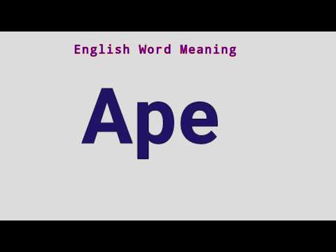 ape | english to english dictionary | vocabulary