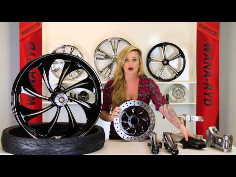 WanaRyd Twisted Starkline Black 26" In Stock Bagger Wheel and Rake kit!