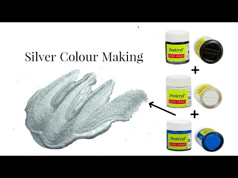 How to make Silver Colour | Acrylic Colour Mixing | Almin Creatives