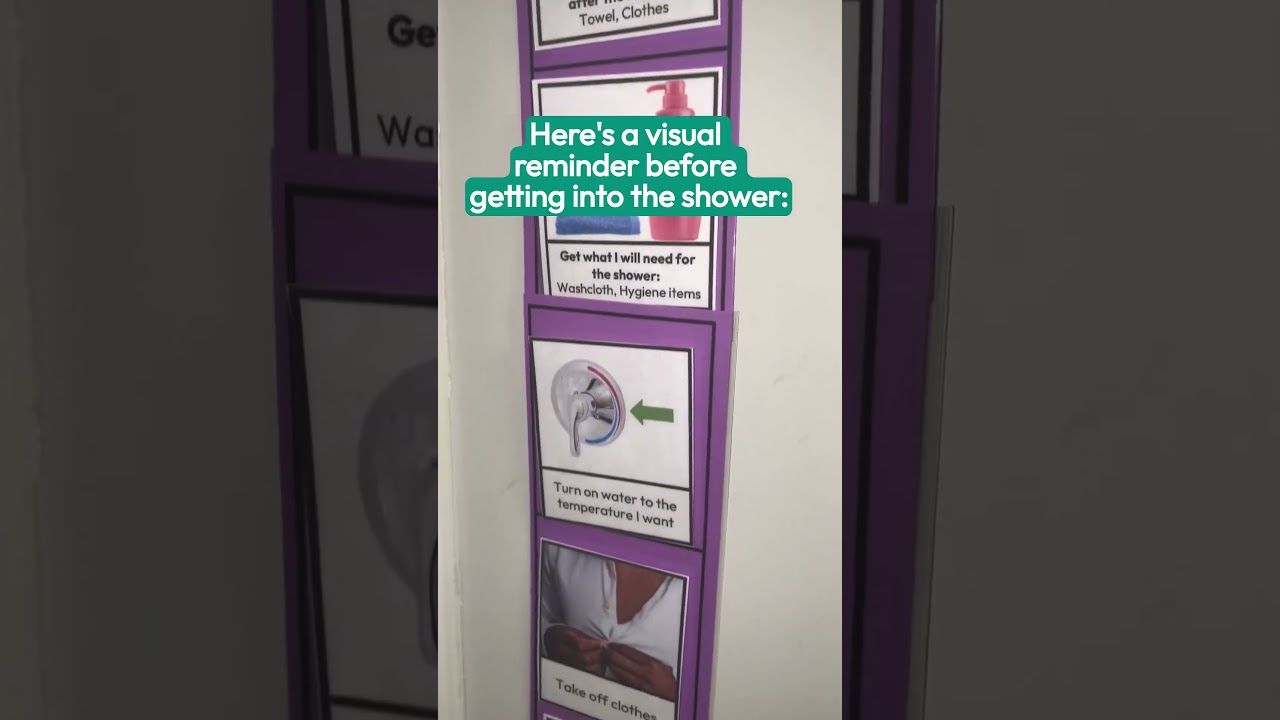Taking a Shower Visual Sequence Cards #shorts